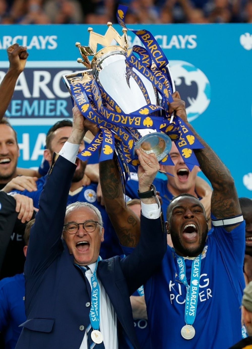 Leicester City Captain Lifts Premier League Trophy To Complete ...