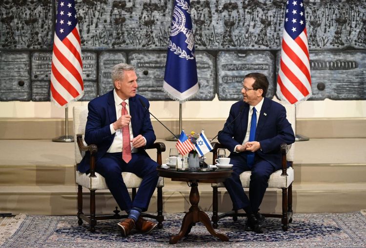 U.S. House Speaker Meets With Netanyahu And Herzog In Jerusalem - i24NEWS