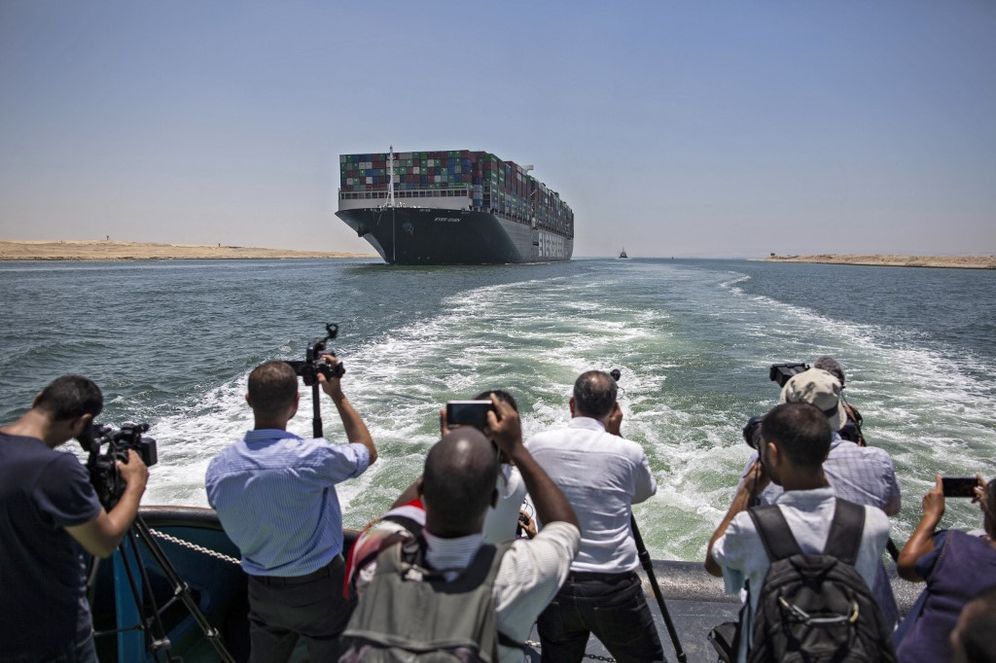 Container Vessel Which Blocked The Suez Canal Sets Sail, Following ...