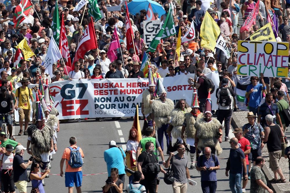 Thousands Join Protest March As World Leaders Arrive In France For G7 ...