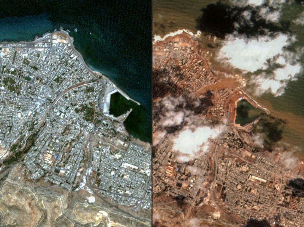 SHOCKING PICTURES OF STORM DESTRUCTION IN LIBYA - i24NEWS