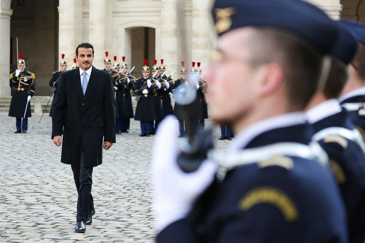 Tamim Ben Hamad Al-Thani, Emir Du Qatar, En Visite D'Etat À Paris Sur ...
